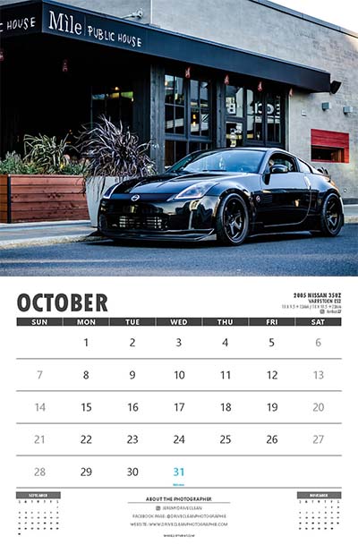 2018 car calendar